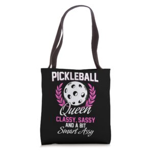 funny pickleball lover graphic for women pickleball player tote bag