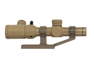 monstrum 1-4x20 rifle scope with rangefinder reticle | v.2 h-series cantilever scope mount | flat dark earth | bundle