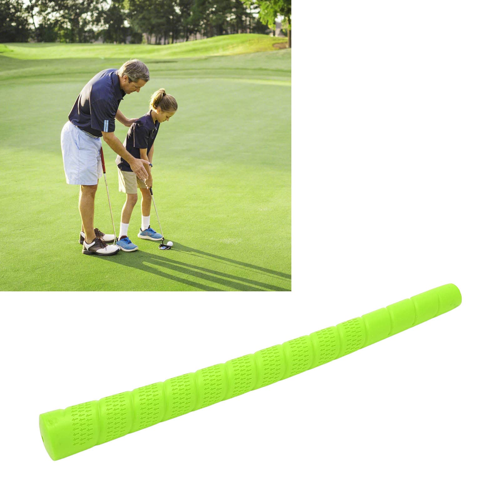 Grip Anti Slip Rubber Putter Grip Breathable for Children Beginner Training(green)