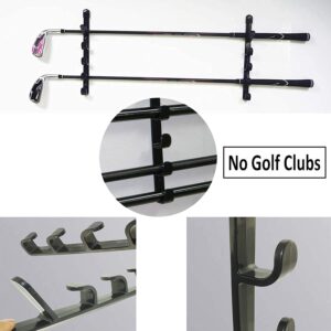 Five-Layer Golf Clubs Storage Organizers Rack, Wall Mount Storage Holder Golf Putter Holder Stand Golf Club Display Shelf Golf Putter Rack, Golf Club Display Cases Bracket - Holds up to 10 Golf Clubs