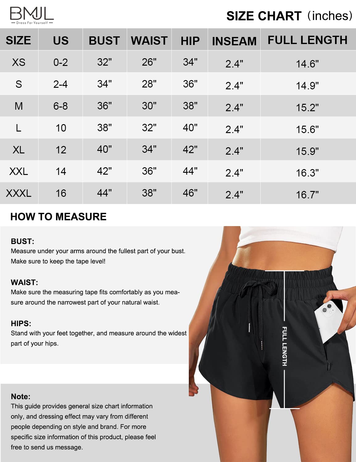 BMJL Women's Running Shorts High Waisted Athletic Shorts Summer Gym Workout Short with Zipper Pockets(M,Black2)