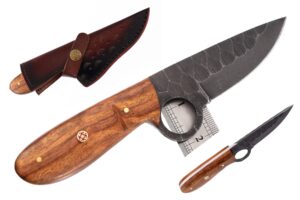 handcraft goods handmade hunting knife with leather sheath fixed blade bushcraft knife1095 carbon steel knife-camping knife skinner knife for men