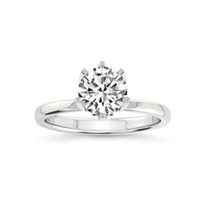 friendly diamonds 1 ct - 5 ct igi certified lab grown diamond ring | 14k or 18k white, yellow or rose gold | blooming petal secret halo ring valentine's day gift for her | fg-vs1-vs2 quality, 1.10 ct,