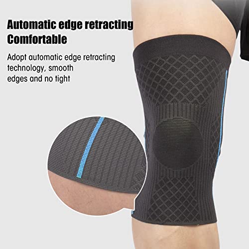 Chiwe Knee Compression Sleeve, Breathable Antislip Knee Brace Redece Injury for Sports(L)