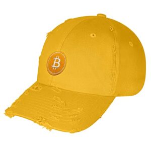 jpak bitcoin vintage dad hat embroidered cap cryptocurrency investing mustard