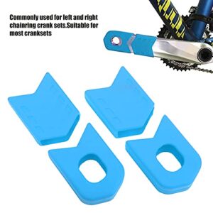 01 02 015 Bicycle Crank Arm Protector Cover, Safe Durable Wear‑Resistant Silicone 4pcs Bike Crankset Protective Caps Practical for Road Bike for Bicycle(Blue)