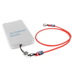 action sports phone lanyard – tough outdoors cellphone lanyard & anti-tangle bungie cord strap securely tether your mobile procam keys wallet - aussie made