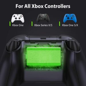 4x1400mAh Rechargeable Battery Pack with Charging Station & USB C Cable, 2 Pack Controller Holder Stand Built in Anti-Slip Pads for Xbox One, Xbox Series X