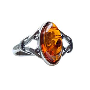 natural baltic cognac amber and sterling silver ring, beautiful stone gift, gift for her, woman jewelry (6)