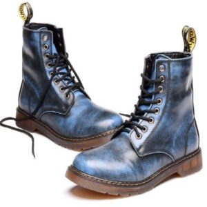 通用 big size men's hiking boots man ankle shoes genuine leather boots woman cow muscle sole lace up shoes (medium, blue, numeric_11_point_5)