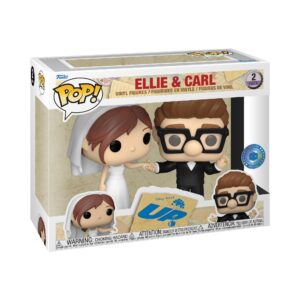 funko pop! disney: up - 2 pack wedding carl & ellie - amazon exclusive - collectable vinyl figure - gift idea - official merchandise - toys for kids & adults - movies fans