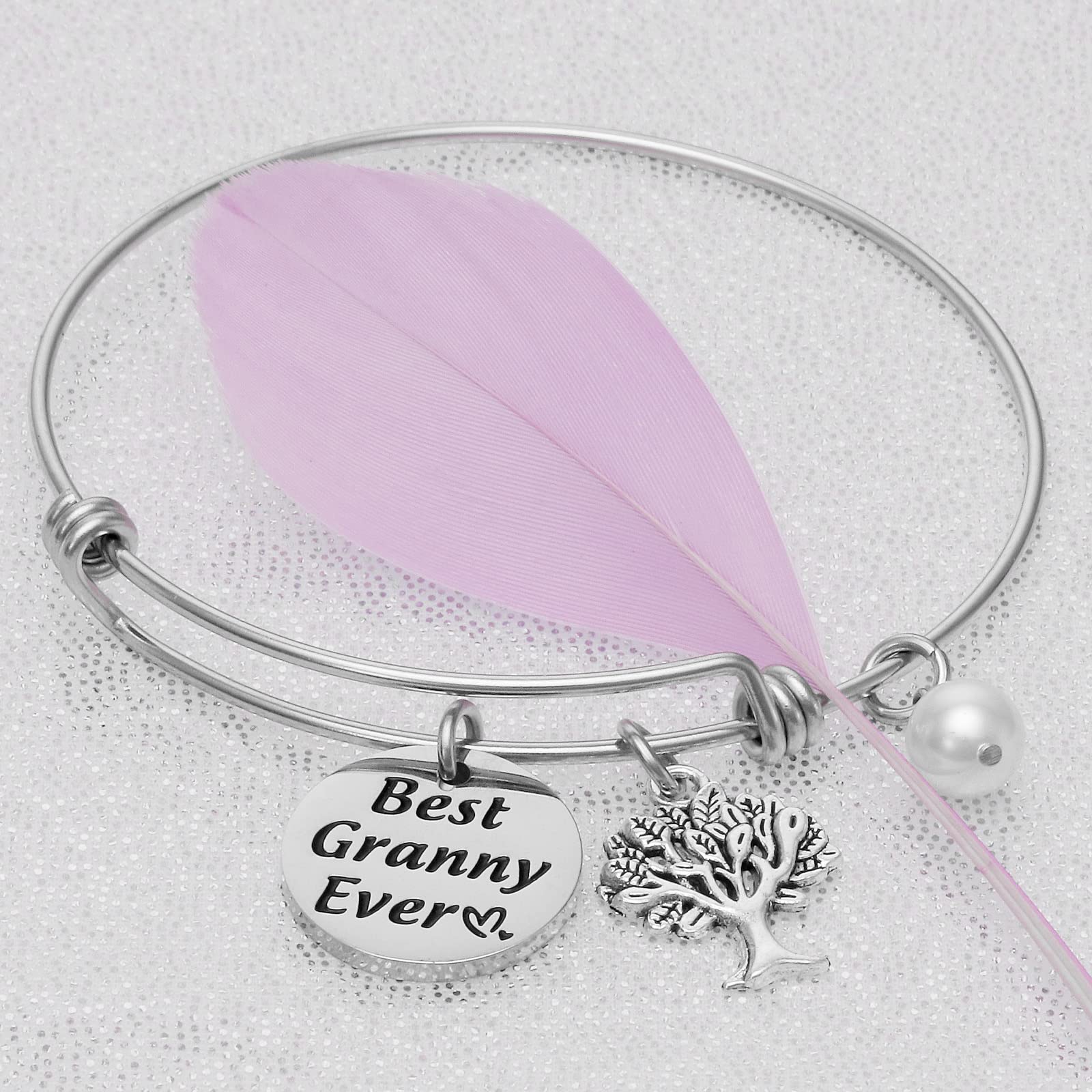 Kivosliviz Granny Gifts Bracelet Gift for a Granny Best Granny ever Bangle Bracelet Granny Jewelry Worlds Best Granny Bracelet