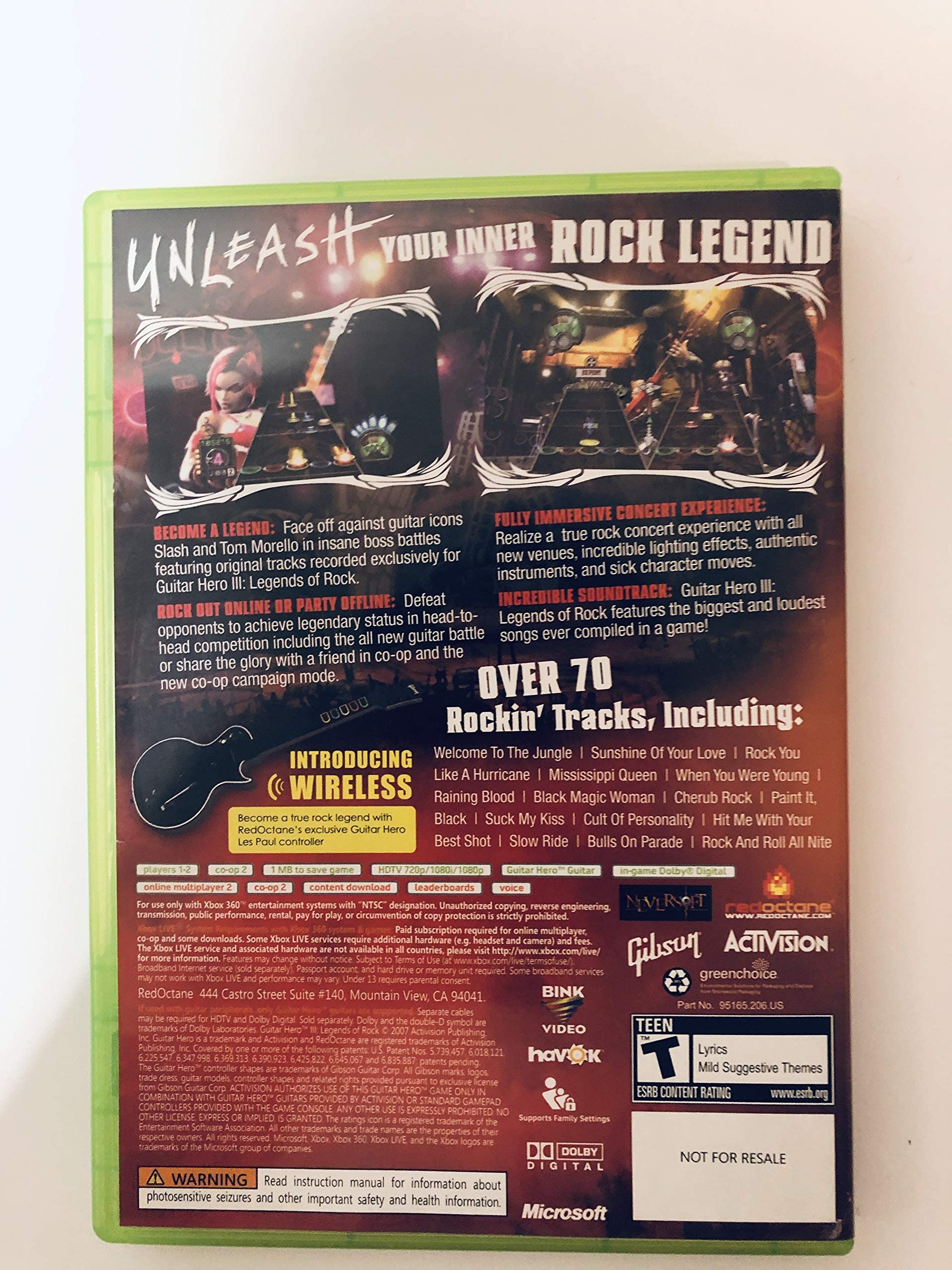 Guitar Hero 3 Legends of Rock for Xbox 360, Game Only (Renewed)