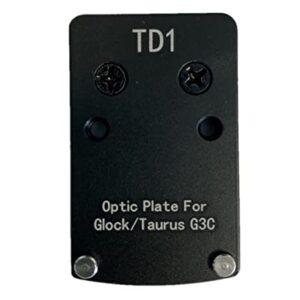 Optic Mounting Plate for Glock(Non-MOS/Aftermarket Slide),Taurus GX4,G3C,Canik TP9SA-Compatible with ADE Stingray,Riton X3 Tactix PRD,Trijicon RMR/SRO,Swampox Kingslayer/Liberty/Justice red dot Sight