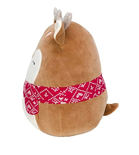 Squishmallows Official Kellytoy 12 Inch Soft Plush Squishy Toy Animals (Dawn Deer Red Scarf)