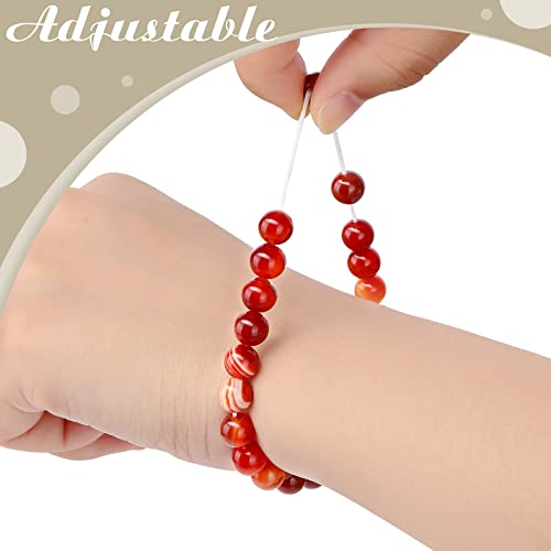 Hicarer Carnelian Crystal Necklace for Women Men Red Carnelian Rings Natural Relieve Anxiety Gemstone Bracelet Crystal Quartz Chakra Gems Stones (Classic Style)