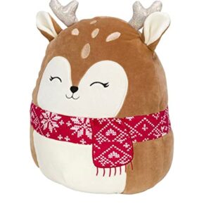 Squishmallows Official Kellytoy 12 Inch Soft Plush Squishy Toy Animals (Dawn Deer Red Scarf)