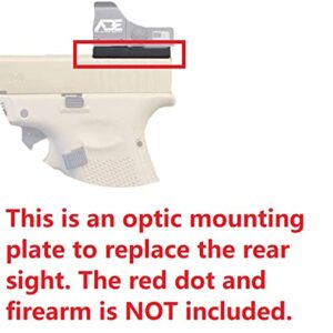 Optic Mounting Plate for Glock(Non-MOS/Aftermarket Slide),Taurus GX4,G3C,Canik TP9SA-Compatible with ADE Stingray,Riton X3 Tactix PRD,Trijicon RMR/SRO,Swampox Kingslayer/Liberty/Justice red dot Sight