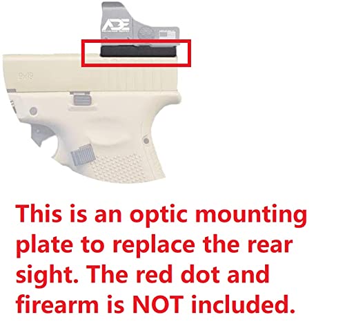 Optic Mounting Plate for Glock(Non-MOS/Aftermarket Slide),Taurus GX4,G3C,Canik TP9SA-Compatible with ADE Stingray,Riton X3 Tactix PRD,Trijicon RMR/SRO,Swampox Kingslayer/Liberty/Justice red dot Sight