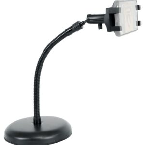 Rockville RDMS7 Desktop Mic Stand w 11.8" Gooseneck+Weighted Base+Webcam Adapter