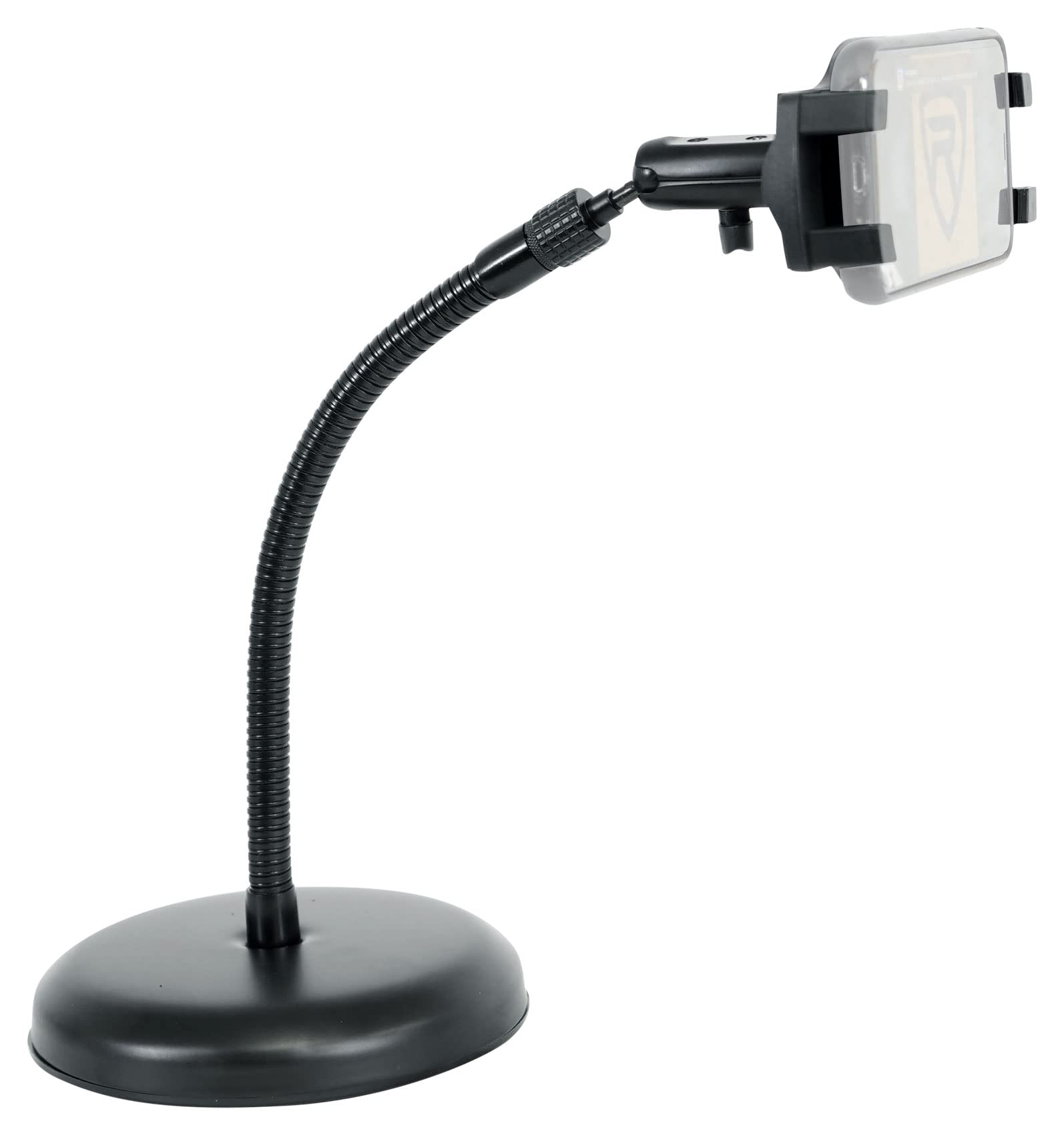 Rockville RDMS7 Desktop Mic Stand w 11.8" Gooseneck+Weighted Base+Webcam Adapter