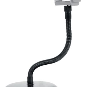 Rockville RDMS7 Desktop Mic Stand w 11.8" Gooseneck+Weighted Base+Webcam Adapter