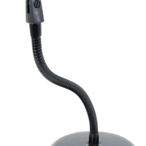 Rockville RDMS7 Desktop Mic Stand w 11.8" Gooseneck+Weighted Base+Webcam Adapter