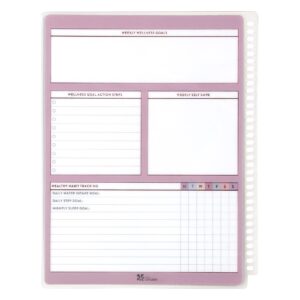 Snap-in Dashboard - Wellness. Track Food, Water, Activities and More. Wet-Erase and Double-Sided. 7" x 9" or Larger Notebook Snap-in Accessory by Erin Condren.