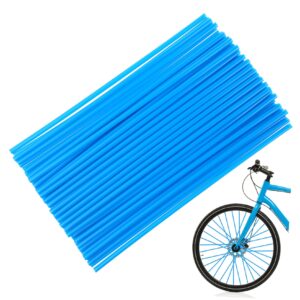 veemoon 75 pcs rim protector exercise accessories spoke protector black accent decor wheel spoke covers drz400sm accessories rim guard blue spoke skins spokes for universal bike motorcycle