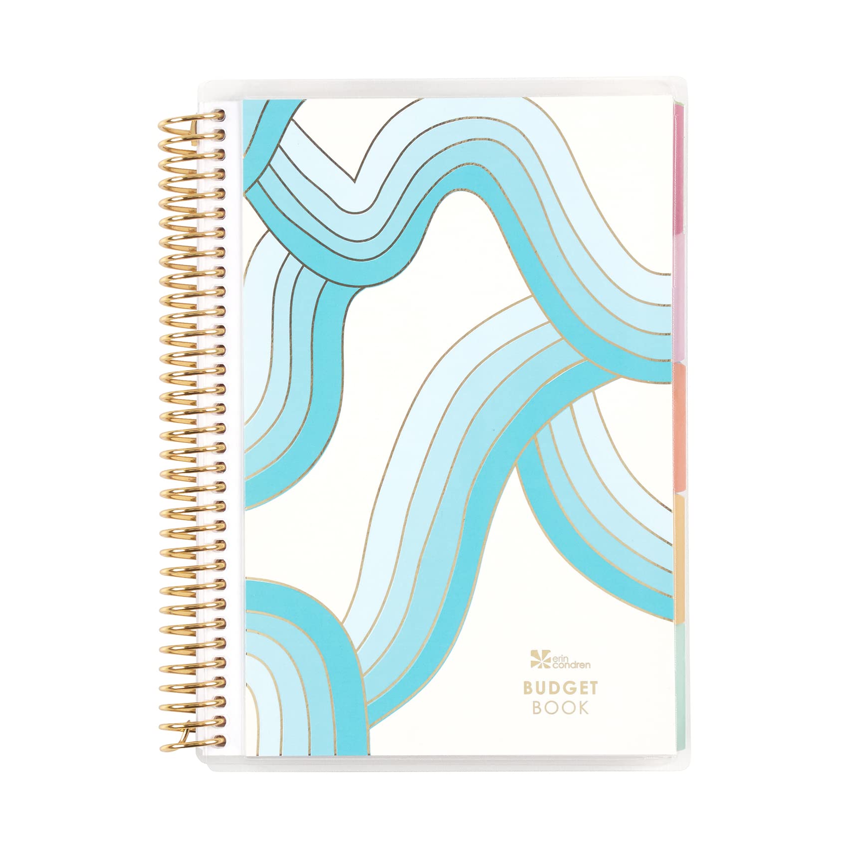 A5 Spiral - Bound Budget Planner. Savings Tracker, 72 Month-At-A-Glance Pages and 4 Pages of Debt Trackers. 13 Tabs. 160 Pages of Thick 80 Lb. Mohawk Paper. Sticker Sheet Included by Erin Condren.