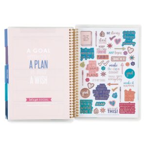 A5 Spiral - Bound Budget Planner. Savings Tracker, 72 Month-At-A-Glance Pages and 4 Pages of Debt Trackers. 13 Tabs. 160 Pages of Thick 80 Lb. Mohawk Paper. Sticker Sheet Included by Erin Condren.