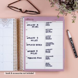 Snap-in Dashboard - Wellness. Track Food, Water, Activities and More. Wet-Erase and Double-Sided. 7" x 9" or Larger Notebook Snap-in Accessory by Erin Condren.