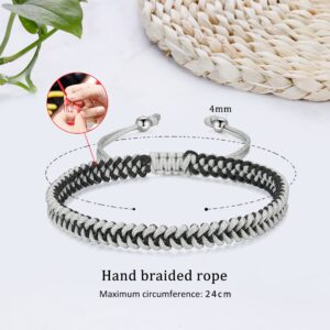 JENDEAR SHINE Braided Bracelet Ladies Men, Adjustable Rope Bracelet, Birthday Friendship Couple Gifts Handmade Jewelry