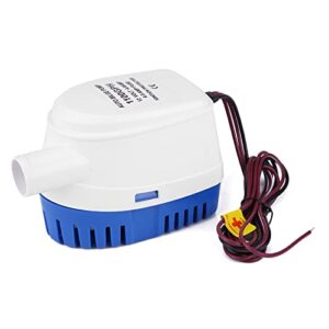 bilge pumps for boats, 1100gph 12v automatic bilge pump livewell pump for boat marine automatic submersible boat water pump fully auto float switch internal