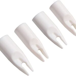 AMEYXGS 50 Pack Archery Plastic Arrow Nocks 5/16 Arrow Nock Replacement for 8mm Arrow Shaft DIY Archery Compound Bow Recurve Bow (White)