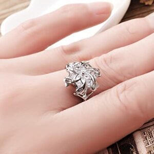 Original 925 Sterling Silver Galadriel Nenya 3ct Lab Diamond Stone Engagement Wedding Ring for Women Party Gift