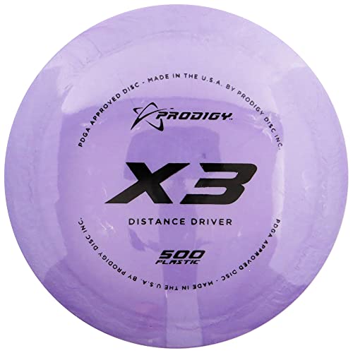 Prodigy Disc 500 X3 | Fast Disc Golf Driver | Overstable Flight for Long Drives | Premium 500 Plastic | Alternative to Innova Destroyer Disc Golf Driver | Colors May Vary (170-174g)