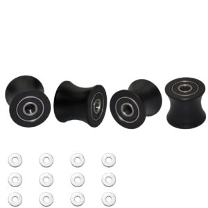 freccu total gym replacement set of 4 wheels/rollers for models dlx, dlx ii, dlx iii, adv dlx, pilates, pilates pro 2500, 3000, 4000，570, 2000 （black）