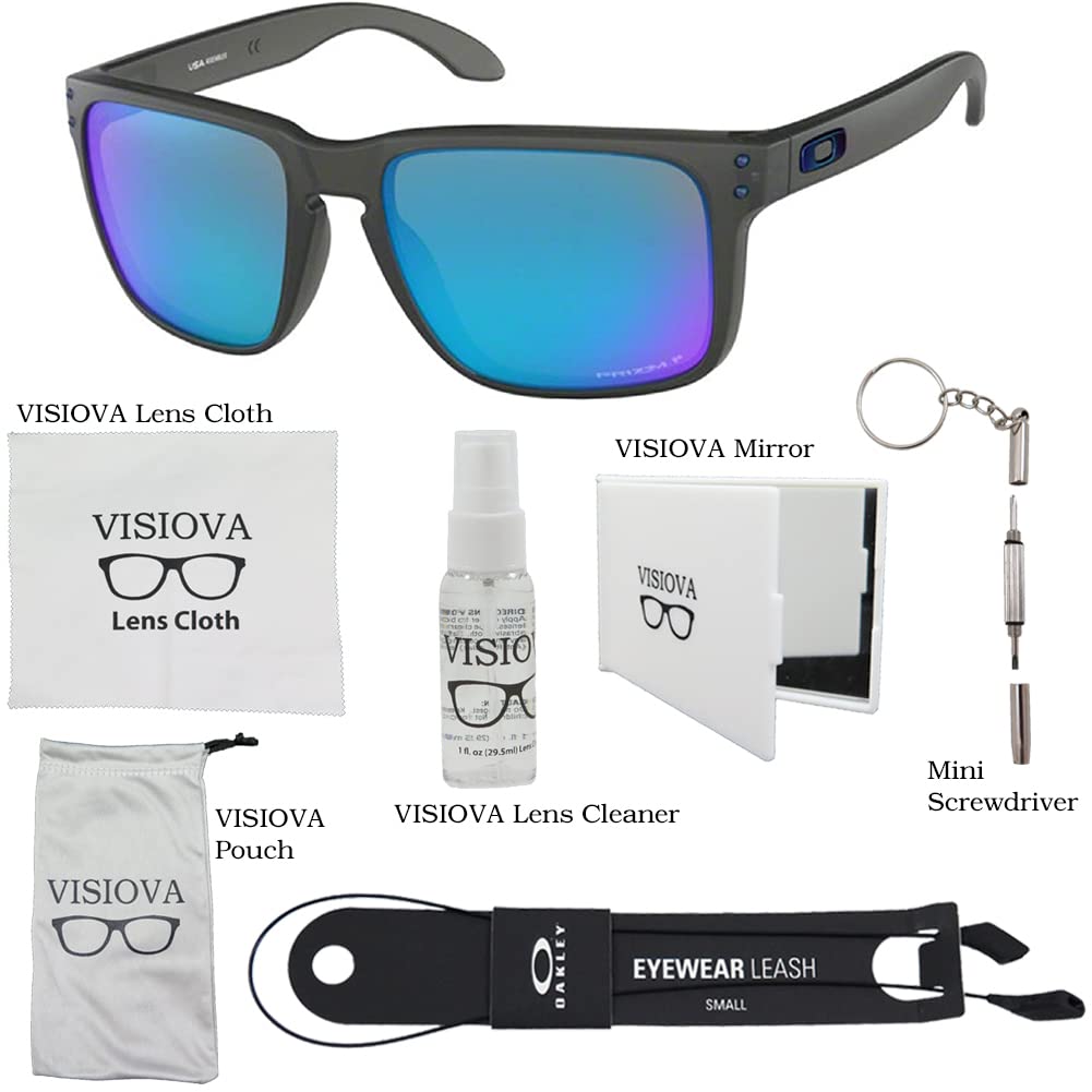 Oakley Holbrook XL OO9417 941703 Sunglasses For Men Bundle Leash + VISIOVA Accessories