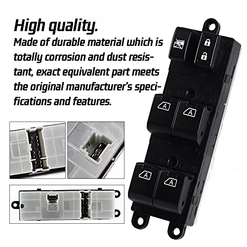 Driver Side Power Window Master Switch Fits for 2006 2007 Infiniti M35 M45 Replaces 25401-EH100