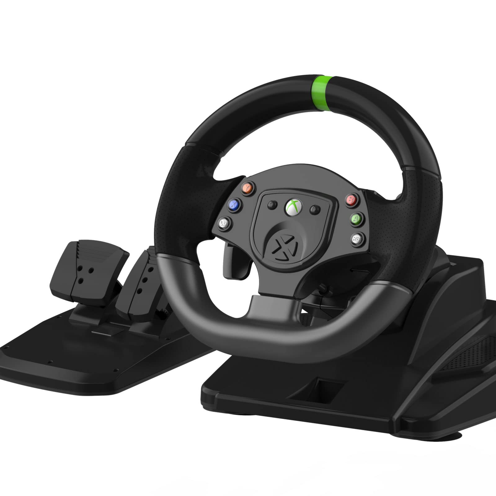 Steering Wheel for Xbox 360，PC Gaming Racing Wheel，volante para PC, 180 Degree Driving Wheel with pedals and shifter for XBOX 360 / PS3 / PC/Switch/Android