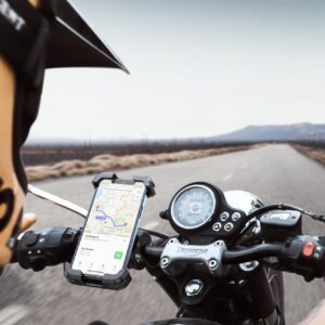 Lamicall Motorcycle Phone Mount, Bike Phone Holder - Upgrade Quick Install Handlebar Clip for Bicycle Scooter, Cell Phone Clamp for iPhone 16 15 Pro Max/ 14/13, Galaxy S10 and More 4.7-6.8" Phone