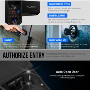 VAULTEK RS Series WiFi Biometric Rifle Safe Multiple Firearm Storage Smart Safe with Alerts to Smartphone Auto-Open Door and Rechargeable Battery