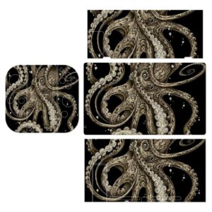 octopus sepia funny print skin cover for switch console and switch lite slim protector sticker