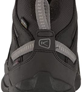 KEEN Men's Circadia Mid Heigh Polar Insulated Waterproof Hiking Boots, Black/Steel Grey, 10