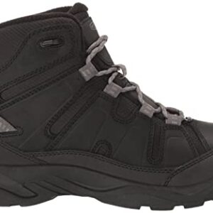 KEEN Men's Circadia Mid Heigh Polar Insulated Waterproof Hiking Boots, Black/Steel Grey, 10