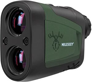 mileseey pf210 laser range finder for hunter, 800 yards archery rangefinder for bow hunting with horizontal & vertical distance, speed mode