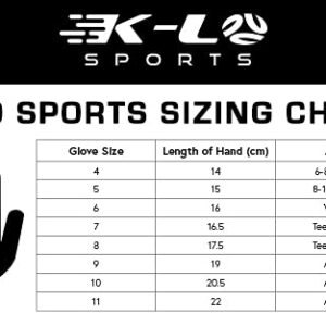 K-LO Goalkeeper Gloves: Savage Rise Soccer Goalie Gloves - Blue Size 8 (Unisex, Youth, Kids & Adult) - Fingersaves for Protection | Strong Grip Palm