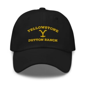 paramount yellowstone dutton ranch logo hat - officially licensed - black