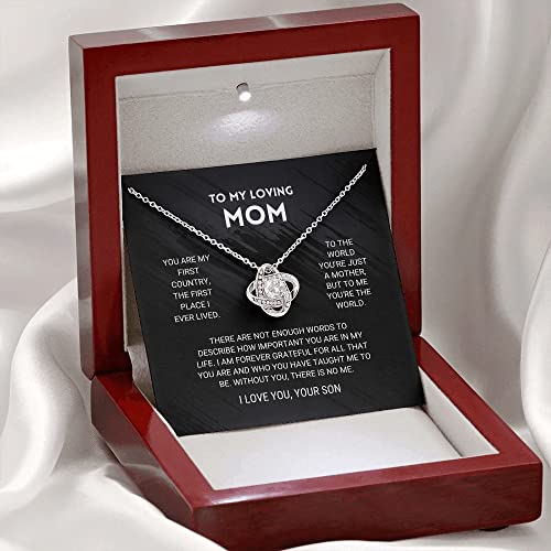 Mom - You're The World - Necklace Gift from Son Standard Box